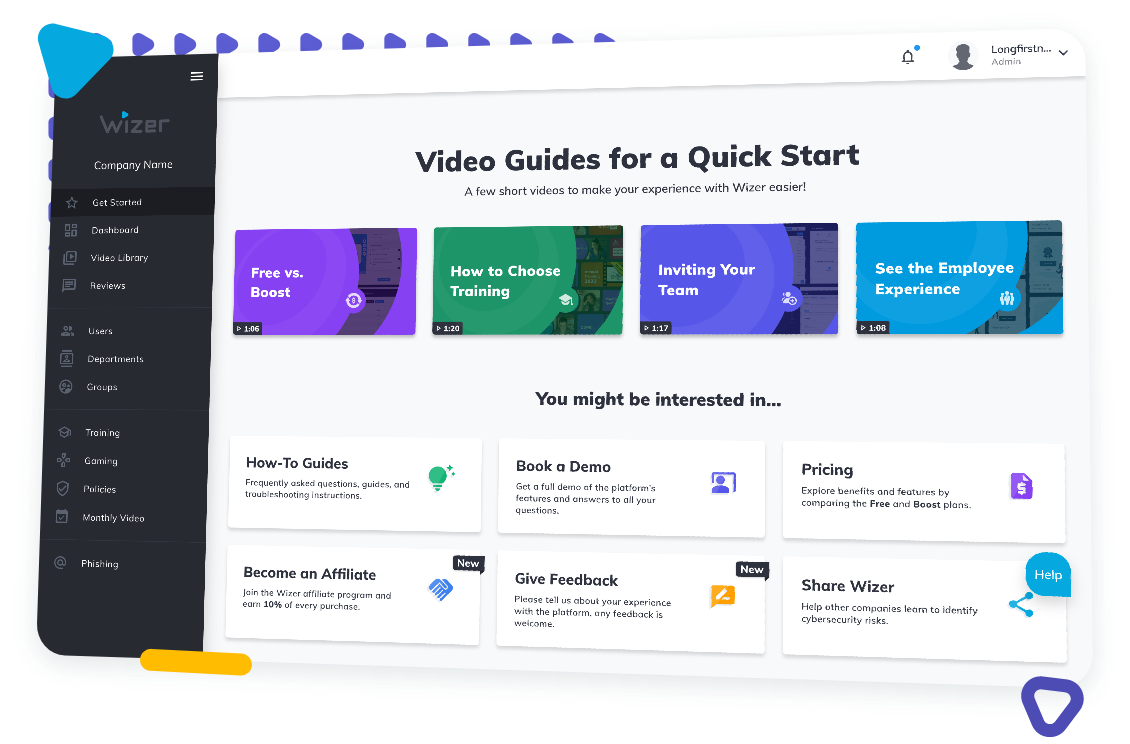 Admin Console | Wizer | Learning Management System (LMS) for Cyber ...
